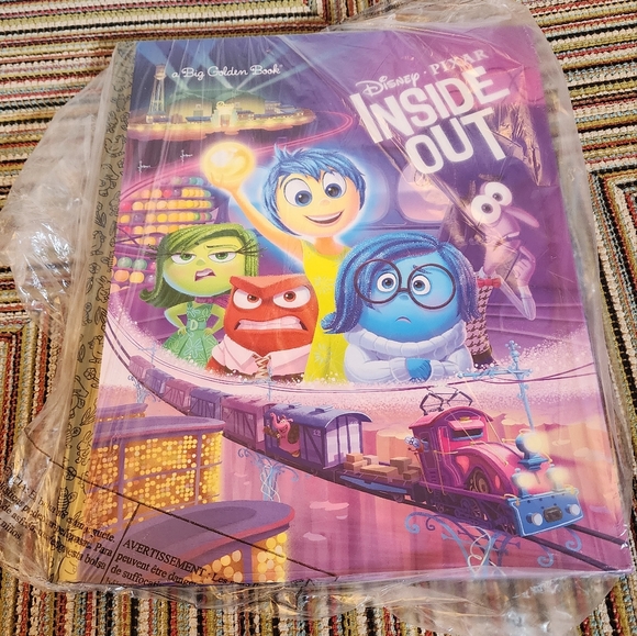 Disney | Toys | New Disney Pixar Inside Out Book By A Big Golden Book ...